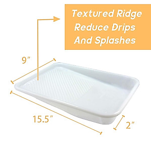 KINGORIGIN Paint Tray Liner, 12 Pack, 9 Inch Paint Roller Tray, Paint Tray with Textured Ridge, Disposable Paint Tray for Painting and DIY Projects