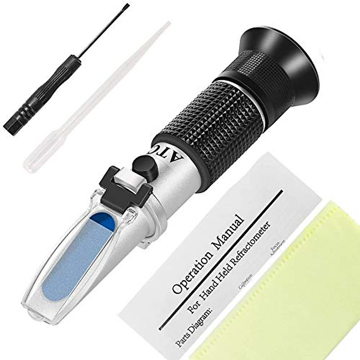 DLH Antifreeze Refractometer Freezing Point RHA-701ATC Car Urea 5 in 1 Tester Ethylene Propylene Glycol Battery Fluid