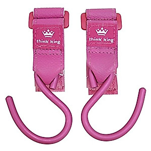 Think King Mighty Buggy Hooks, Pink, 2 Count