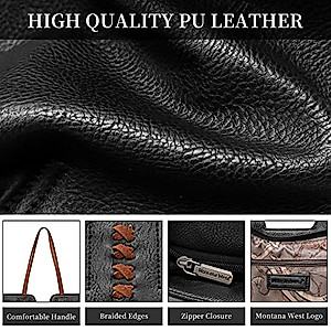Montana West Black Tote Bag for Women Top Handle Satchel Purse Oversized Shoulder Handbag Hobo Bags MWC-118BK, Black
