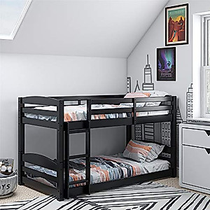 DHP Phoenix Twin Bunk Bed, Black