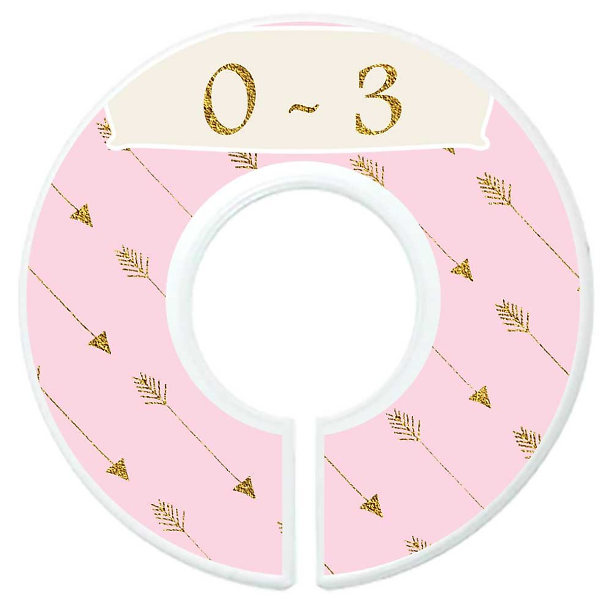 Mumsy Goose Nursery Closet Dividers, Closet Organizers, Baby Girl Clothes Dividers Pink Gold