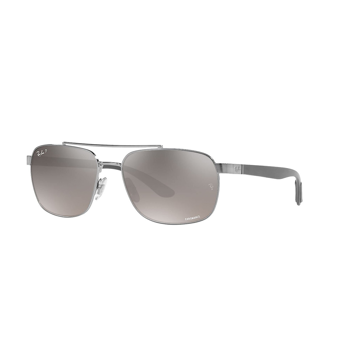 Ray-Ban RB3701 Liteforce Rectangular Sunglasses, Gunmetal/Grey Mirrored Polarized, 59 mm