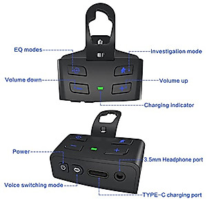 Beloader Magic Voice Adapter for PS5 Controller,Voice Changer,Superhuman Hearing, Sound Enhancer, Support 3.5 mm Audio Jack/Type-C Audio Jack Headphones.