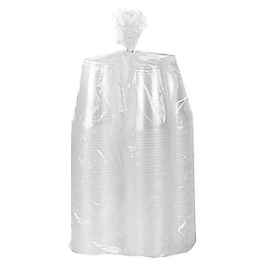 TashiBox 9 oz clear plastic cups - Disposable cold drink party cups (200)