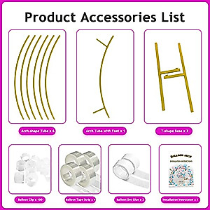 Fomcet 7.2FT Gold Round Backdrop Stand Metal Circle Wedding Balloon Arch Kit Frame for Wedding Ceremony Anniversary Birthday Party Graduation Photo Background Decoration Rust Resistant Stable Stands