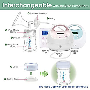 21mm Flange Maymom Pump Parts Compatible with Spectra S2 Spectra S1 Spectra 9 Plus Breastpump Not Original Spectra Pump Parts Replacement to Spectra S1 Plus Accessories, Spectra Small Flange