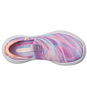 Skechers Kids Girls Ultra Flex 3.0-Color Me Sleek Sneaker, Lavender/Multi, 2 Little Kid