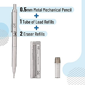 Mr. Pen- Mechanical Pencil 0.5, Metal Mechanical Pencil with Lead and Eraser, Drawing Mechanical pencil, Mechanical Pencil, 0.5 Mechanical Pencil, Lead Pencils Mechanical