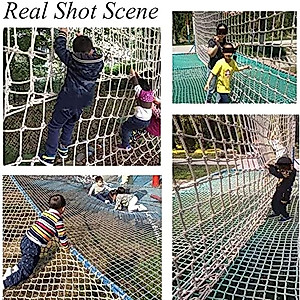 Kids Playground Net Play Safety Net，Outdoor Backyard Treehouse Climbing Cargo Net，Kids Backyard Climbing Rope Net，Used for for Swing Set Accessories Tree Fort Back Yard.(Size:2m*4m)
