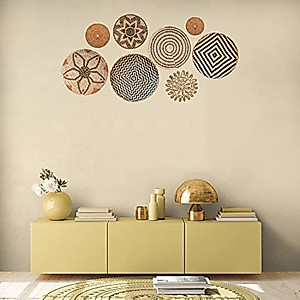 LilaCraft 3 Packs, Wall Baskets, Small Woven Basket Set, Natural Woven Tray, Bamboo Tray Woven, Trendy Hangers, Boho and Chic Decoration for Bedroom, Bathroom, Kitchen (Coastfully)