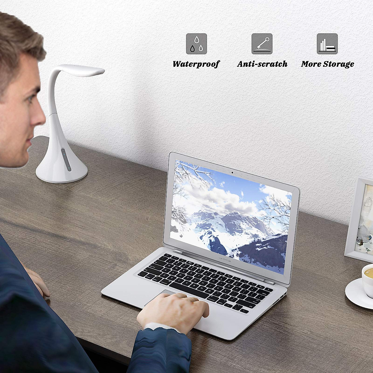 Engriy Writing Computer Desk 39", Home Office Study Desk with 2 Hooks and Storage Shelves on Left or Right Side, Industrial Simple Workstation Wood Table Metal Frame for PC Laptop, Black Oak