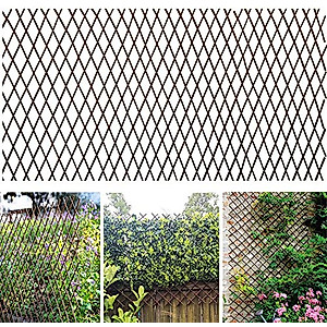 GLANT Lattice Fence Willow Expandable Plant Climbing Lattices Trellis Fence,Open Screen Fencing,Willow (1)