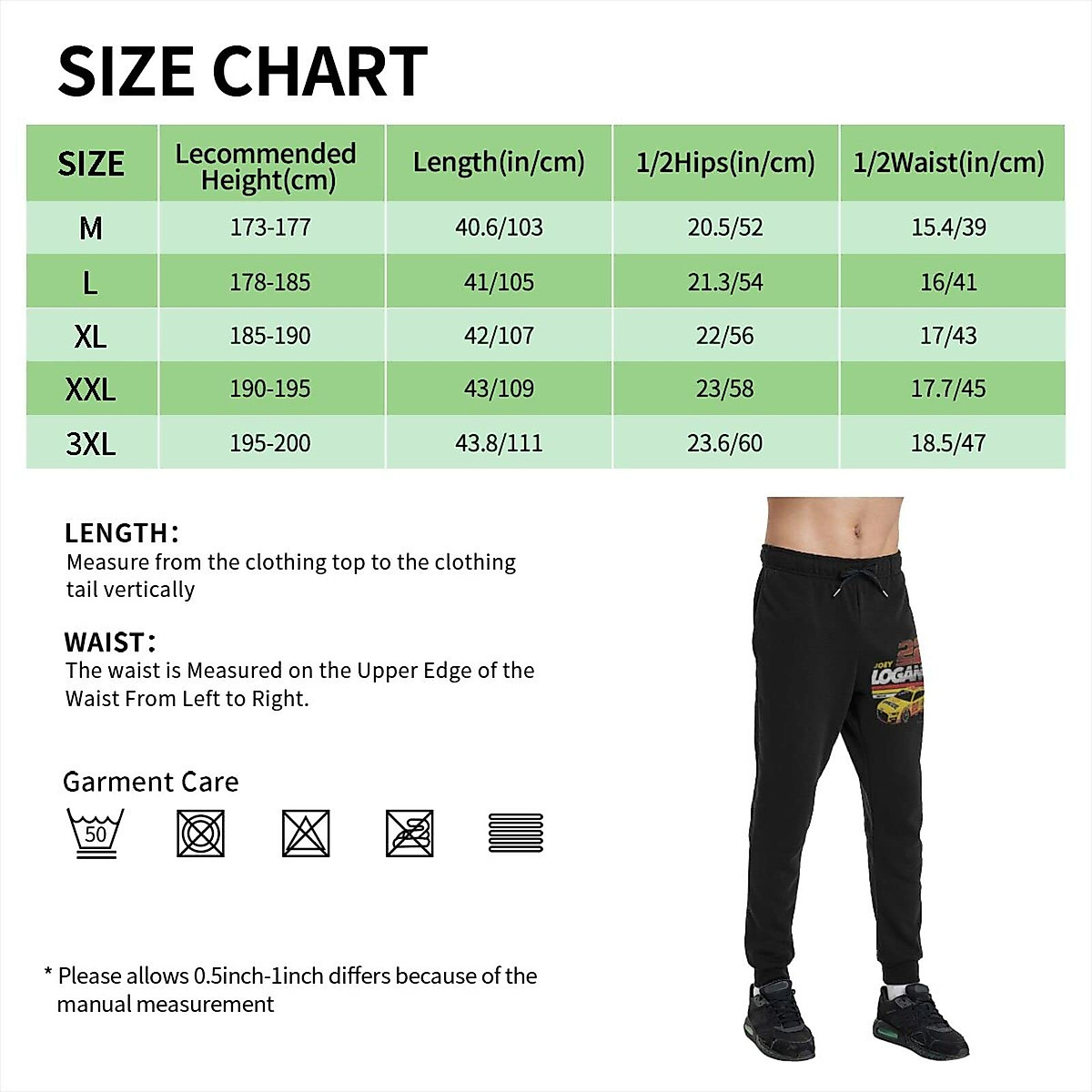 ASFRSH Joey Logano 22 Sweatpants Mens Fleece Casual Joggers Athletic Track Pants with Pockets Black