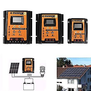 DIGISHUO MPPT Solar Charge Controller, 12V/24V 50A Solar Panel Battery Regulator Charge Controller Dual USB LCD Display Solar Power Battery Charger Controller