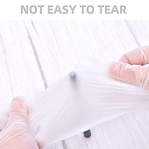 Oh! Trendy Disposable Medical Clear Vinyl Exam Gloves Industrial Gloves - Latex-Free & Powder-Free100PCS - Large