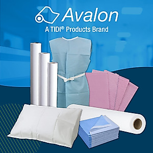 Avalon Papers Exam Table Paper, White, 21" x 125” (Pack of 12) - Barrier Protection – Standard Crepe Paper - Medical Supplies (617)