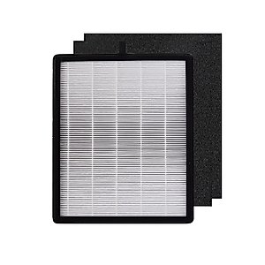 PUREBURG Replacement Filter Set Compatible with Zigma Aerio-300 Air Purifier, H13 HEPA + Activated Carbon Pre-Filter x 2 Air Clean Dust VOCs