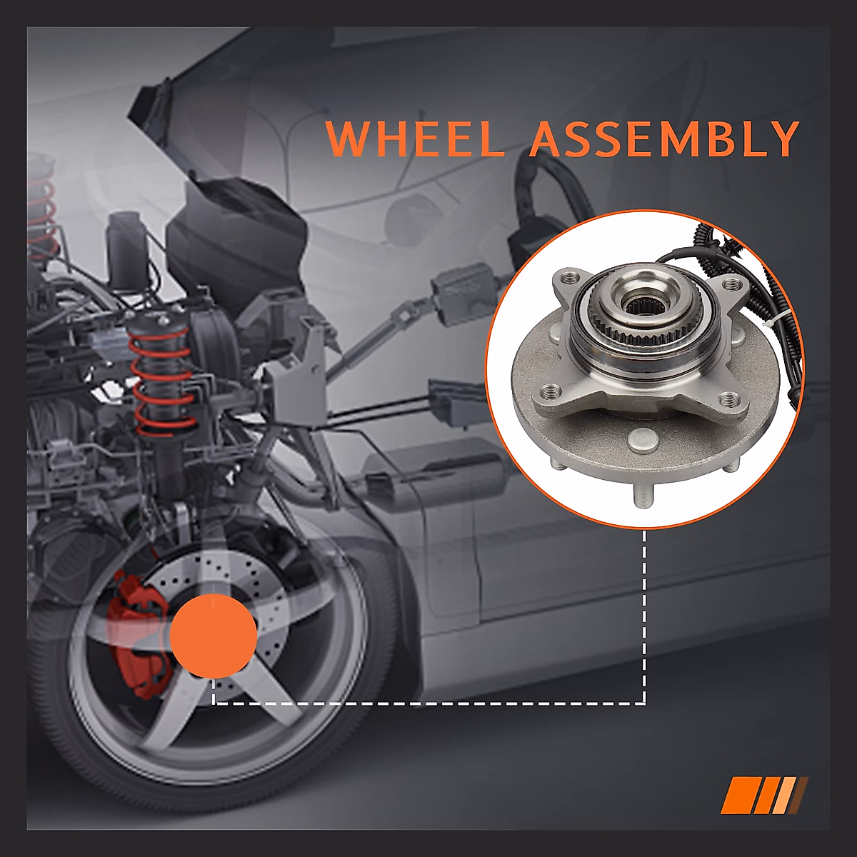 DRIVESTAR 515169 4WD Front Left/Right Wheel Hub & Bearing Assembly for Ford F150 2015-2017 4WD Only (Excludes Raptor)