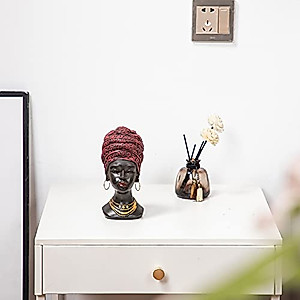 African Statue and Sculptures for Home Decorations, for Home Decor,African Figurines, for Living Room Women Statue Shelf Decor Accent
