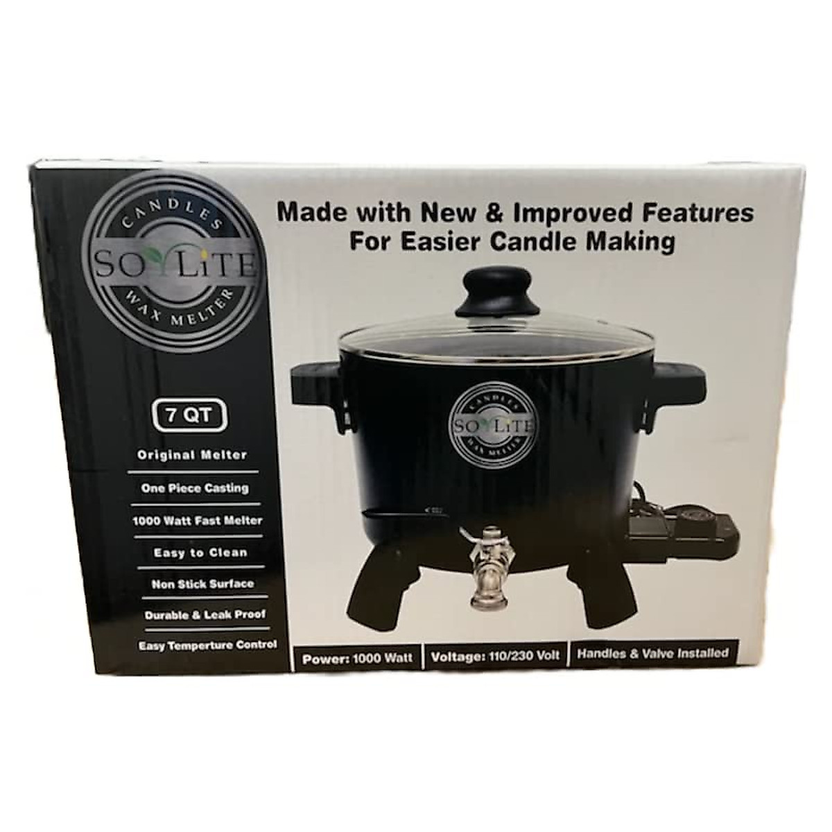 Wax Melter for Candle Making, Holds Approximately 7 Qts Or 14 Lbs of Melted Wax, Wax Melter Has Easy Pour Valve, by SOYLITE CANDLES