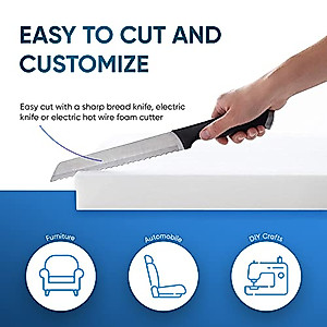 AK TRADING CO. Upholstery High Density 2" Height x 24" Width x 72" Length-Home or Commercial Use Seat Replacement Cushion-Made in USA Foam, 1 Count (Pack of 1)