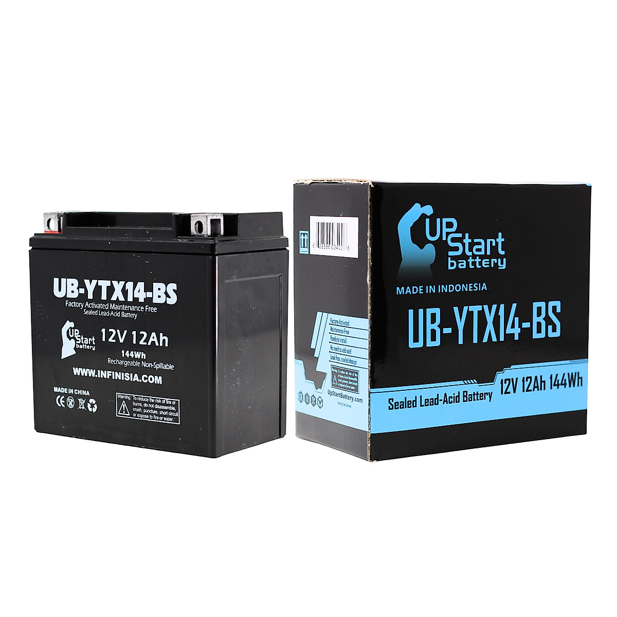 Replacement for 1997 Honda TRX400FW Foreman 400 CC Factory Activated, Maintenance Free, ATV Battery - 12V, 12AH, UB-YTX14-BS