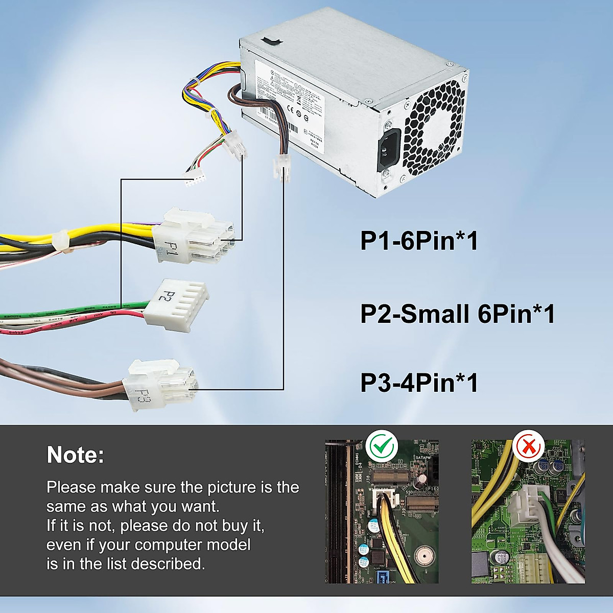 Upgraded PS-4241-1HA 240W Power Supply Compatible with for HP ProDesk 400 600 800 G1 G2 SFF, 702307-001,702307-002, 751884-001, 751886-001 Power Supply