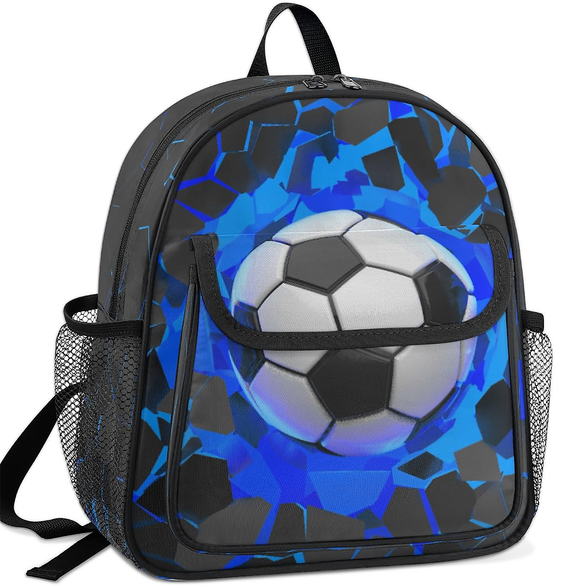 OMFUNS Sport Football Ball Toddler Backpack for Boys Girls Soccer Sport Kids Backpack Kindergarten Nursery Preschool Bookbag Travel Children School Bag with Chest Strap