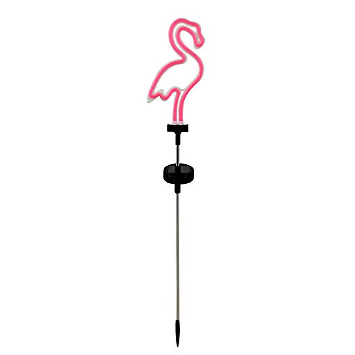 Pink Flamingo Solar Garden Stake Light, 1 Pack Outdoor Solar Pathway Light for Lawn Patio Yard Walkway, Neon Pink Lighting (30" Height)