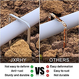 100 Pcs 6 inch Garden Landscape Staples Galvanized Pins Lawn Stakes for Weed Barrier Ground Cover,U-Type Heavy Duty (100 Pcs x 6")