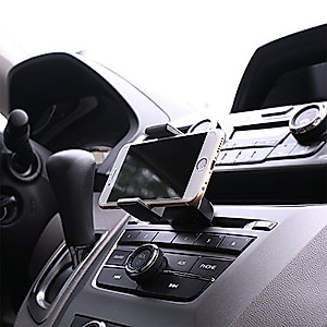 Koomus Pro CD Slot Car Mount Holder Cradle for All Smartphones - Black