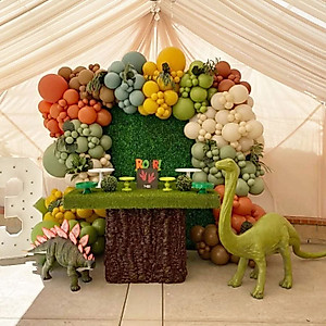 Burnt Orange Balloons 12 Inch 50 Pcs Baby Shower Party Balloons Happy Birthday Decoration Balloons Tropical Jungle Safari Party Decoration