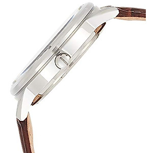 Citizen Men's Eco-Drive Corso Classic Watch in Stainless Steel with Brown Leather strap, Blue Dial (Model: BU2070-12L)