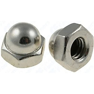 AMZ Clips And Fasteners 50 1/4"-20 X 7/16" Steel Acorn Cap Nuts - Nickel Plated