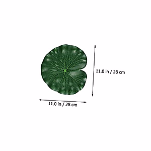 Totority 15pcs Simulated Lotus Leaf Artificiales para Artificial Plants Leaf Decor Artificial Foliage Stem Artificial Pond Plants Lilly Pads Fish Tank Ornament Photo Props