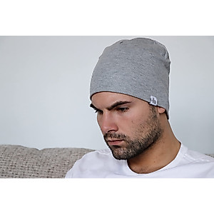 DefenderShield EMF Radiation Protection Beanie Cap - Blocks Wireless EMF & 5G Radiation (Gray Adult)