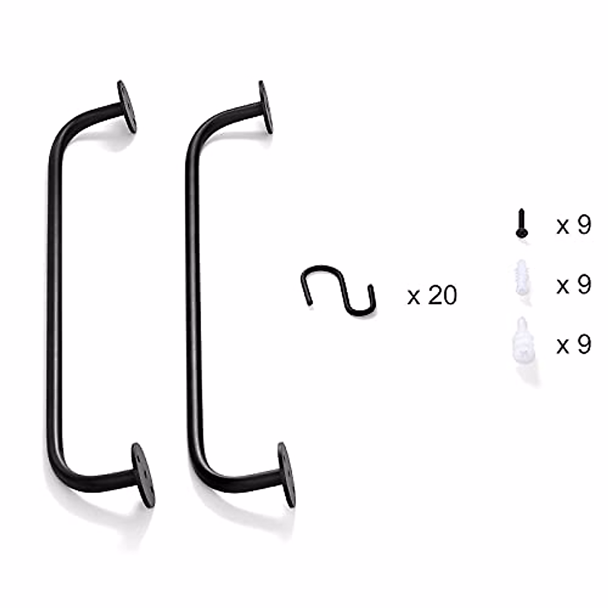 Mkono Hat Rack Baseball Cap Organizer for Wall and Door 2 Straps and Baseball Cap Organizer Hanger with 20 Hooks