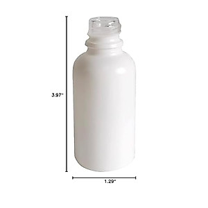 BEGIKET 1oz White Coated Glass Dropper Bottle,12PCS 30ml Eye Dropper Bottles for Essential Oils, Cuticle Oils, Body Oils, Travel Liquid Leak-Proof Bottle,with White Cap and Pipettes