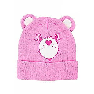 Adult Care Bears Cheer Bear Knit Hat Pink