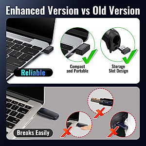 Tera Barcode Scanner Wireless Versatile 2-in-1 (2.4Ghz Wireless+USB 2.0 Wired) with Battery Level Indicator, 328 Feet Transmission Distance Rechargeable 1D Laser Bar Code Reader USB Handheld (Black)