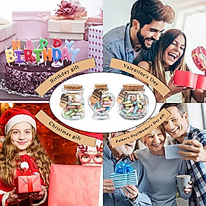 XHDAI Capsule Letters Message in a Bottle Glass，Capsule Message Pills/Love Letter/Cute Gifts Ideas for Boyfriend/Girlfriend. (Transparent 60PCS)