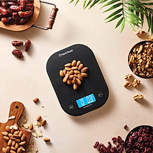 Digital Kitchen Food Scale - LCD Display Weight in Grams, Kilograms, Ounces, Fl Ounces, Milliliters, and Pounds Perfect for Precise Measurements, Baking, Cooking, Meal Prep, Weight Loss,
