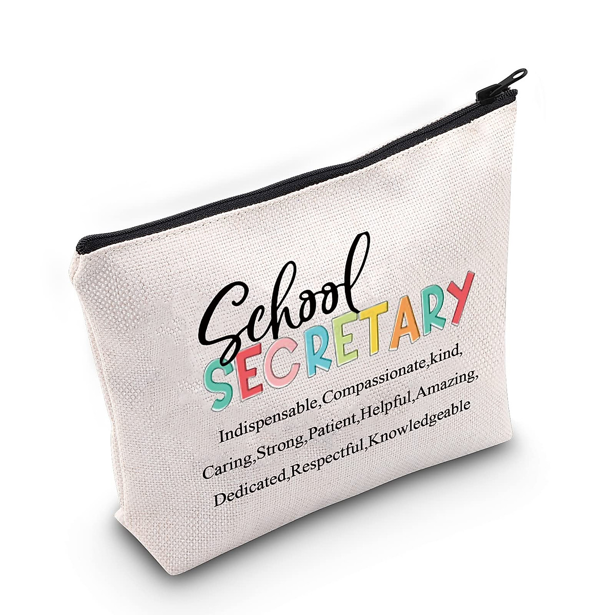 ZJXHPO School Secretary Definition Pencil Case School Secretary Cosmetic Bag School Secretary Appreciation Gift School Secretary Makeup Bag With Zipper (School Secretary Definition)