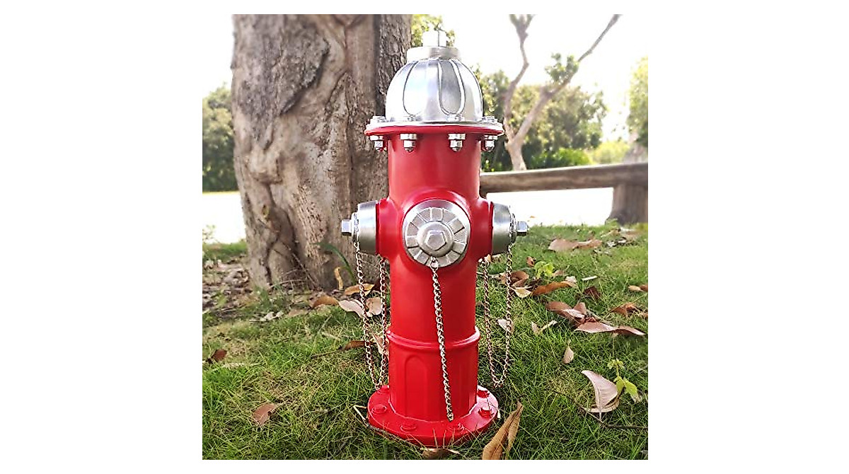 YLSMILE Dog Fire Hydrant Statue - Fun Outdoor Decor