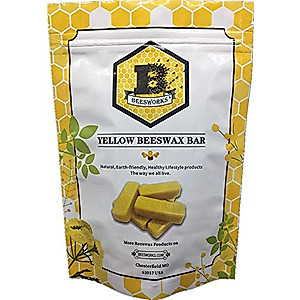 Beesworks® (6) 1oz Yellow Beeswax Bars - Package of (6) 1oz Bars (6oz) - Cosmetic Grade