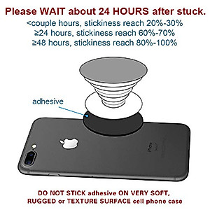 volport Extra 3M Tape Super Sticky Adhesive Replacement and Phone Magnet Sticker Disc for Reusing Grip Stand Socket Base, Circle Double Sided Car Mount Holder Strong Glue Pads Round Magic Metal Plate