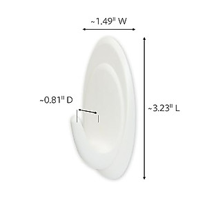 Command White Terrace Hooks, 2 Hooks with 4 Command strips, Holds up to 3 lb, Damage Free Hanging Wall Hooks with Adhesive Strips, No Tools Wall Hooks for Hanging Decorations in Living Spaces