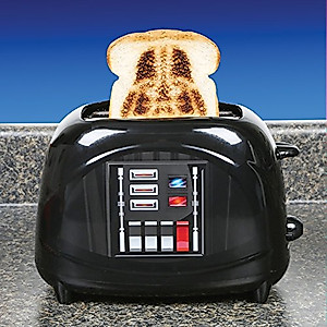 Uncanny Brands Star Wars Darth Vader 2-Slice Toaster- Vader's Icon Mask onto Your Toast