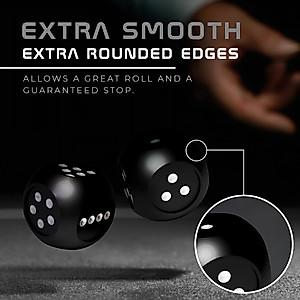 AKO DICE II - Aluminum D6 dice - Large Heavy Metal D6 Dice Set - Solid 16mm Dice with Extra Rounded Corner for a Better roll -Custom Metal dice Version 2 by AKO Dice (Black)